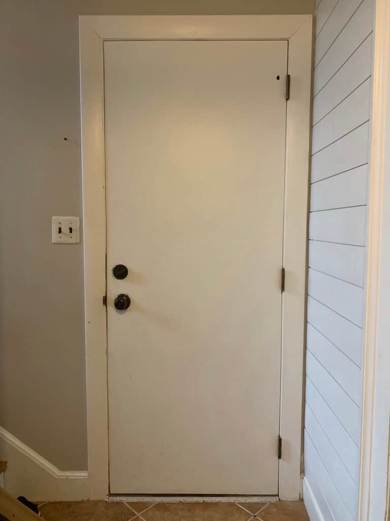 Quick and Easy Interior Slab Door Makeover with Trim